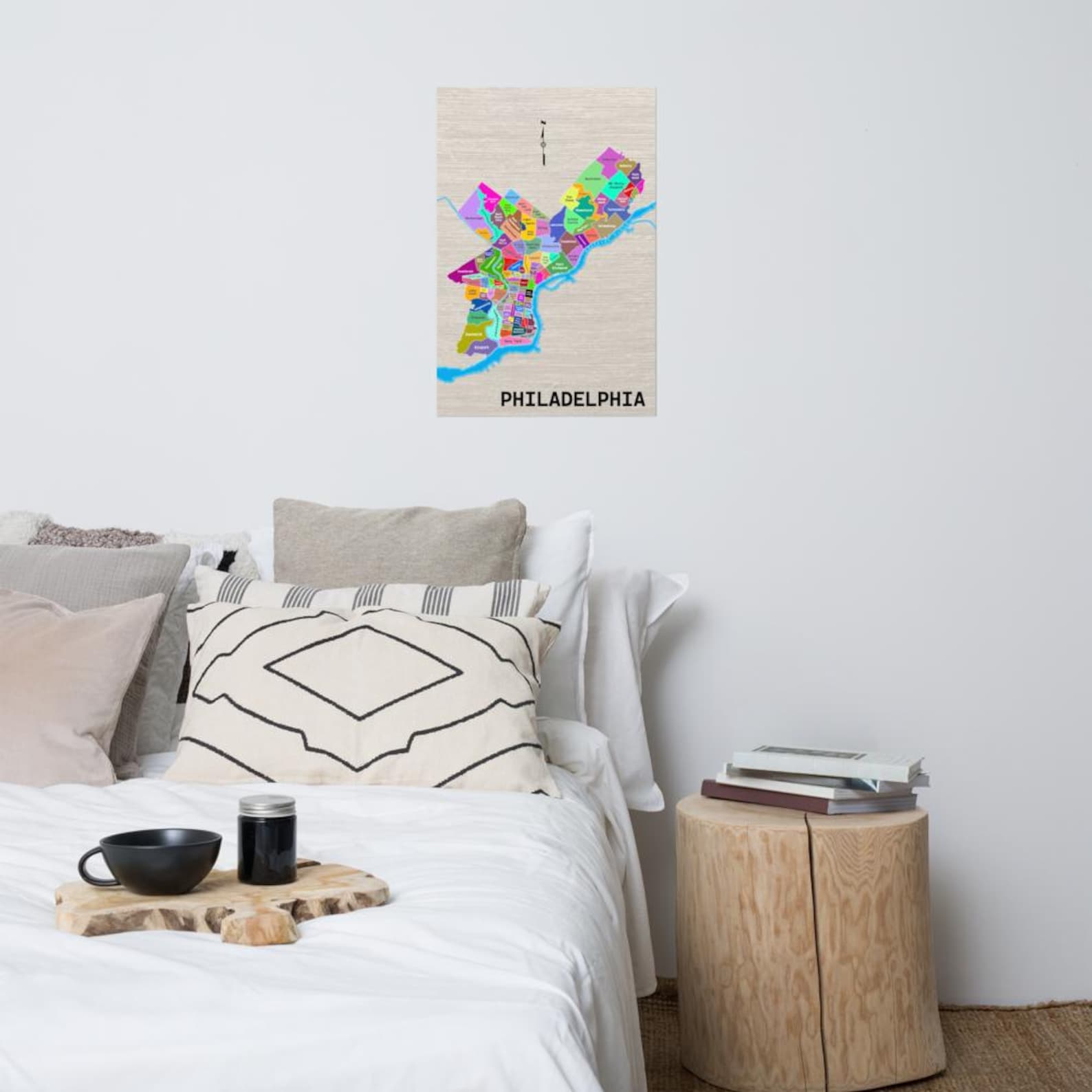 Philadelphia Neighborhoods Poster Map - Etsy