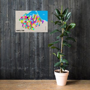 Hamilton Neighbourhoods Poster Map - Etsy