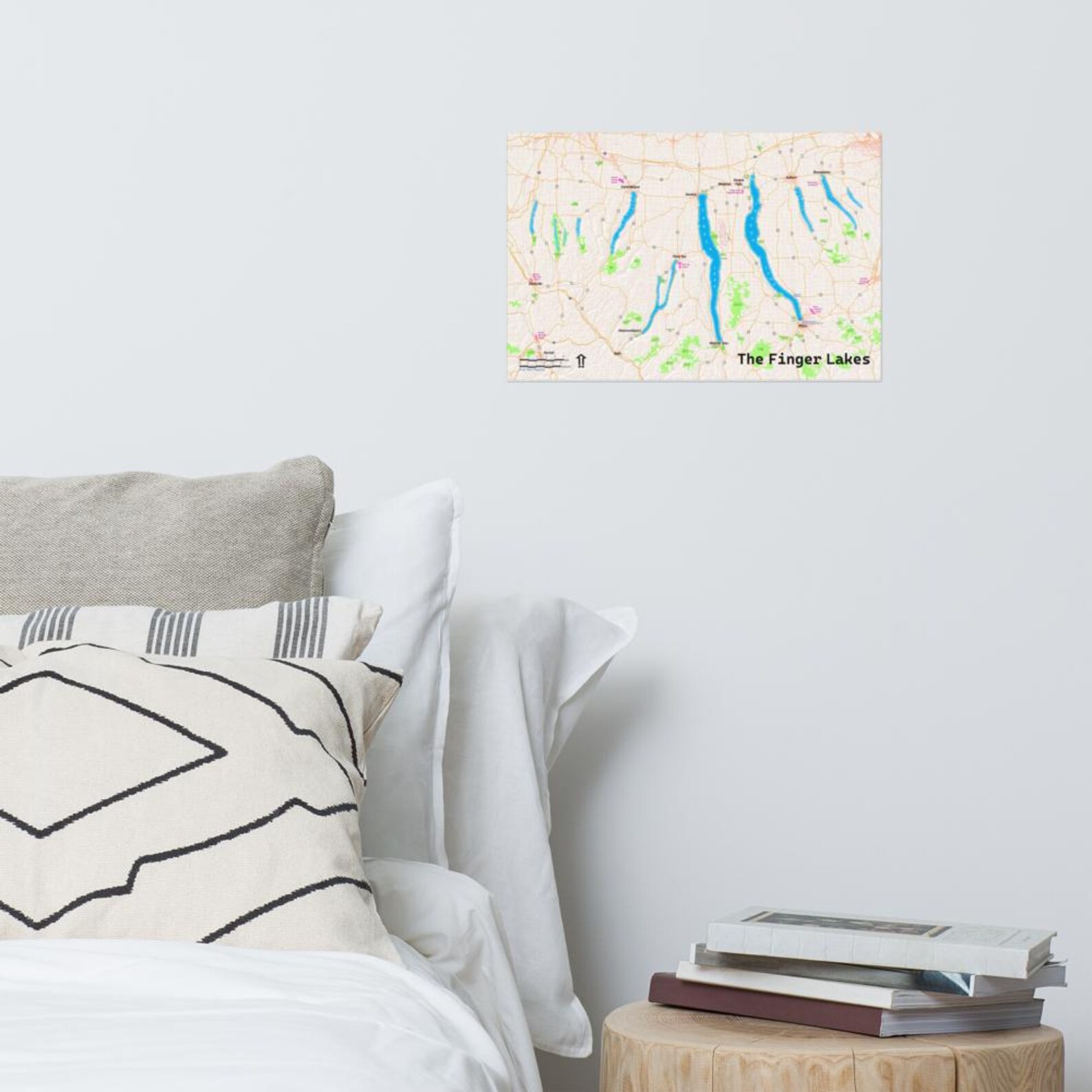 Finger Lakes Poster Map - Etsy