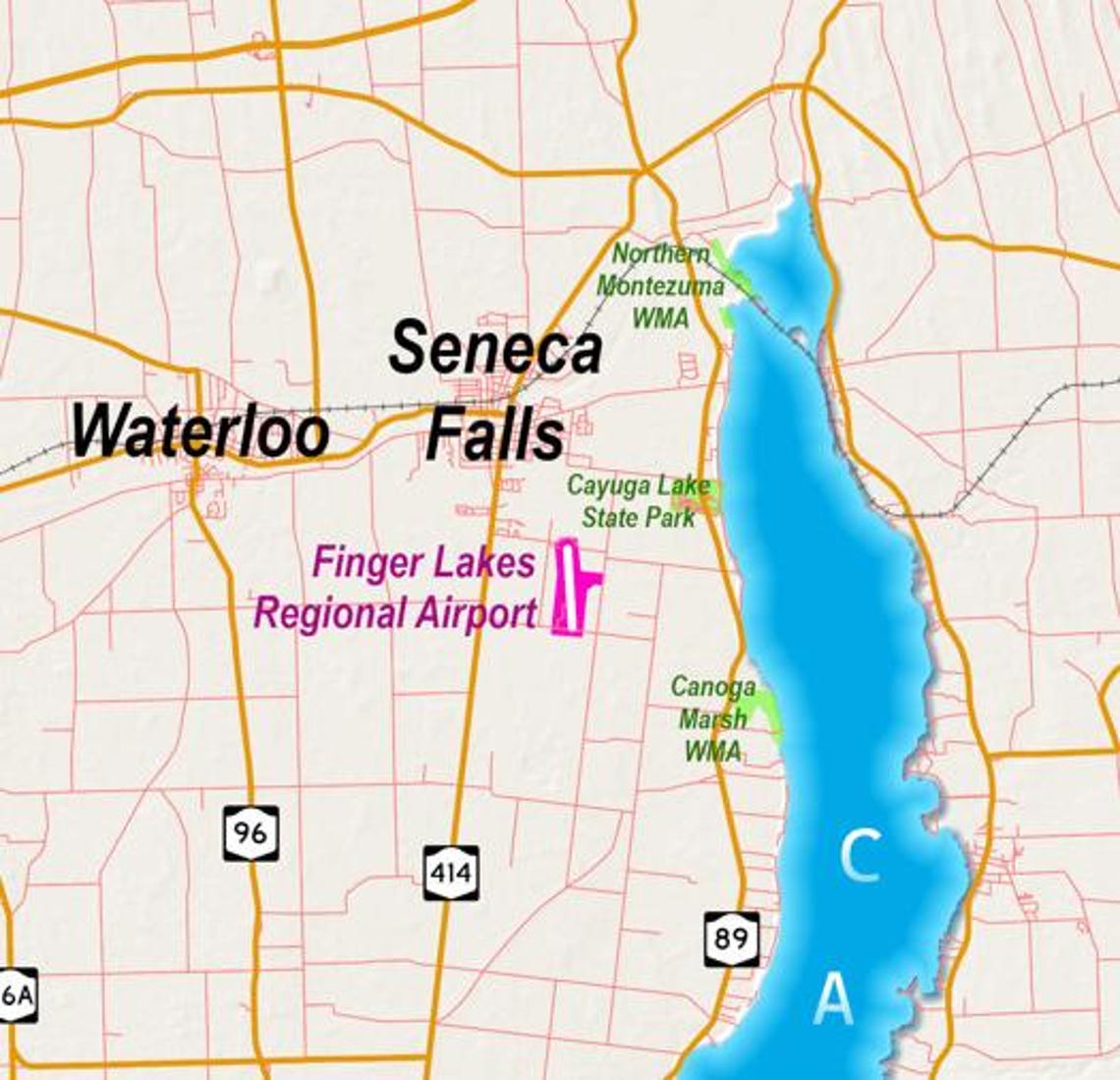 Finger Lakes Poster Map - Etsy