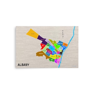 Albany Neighborhoods Poster Map - Etsy