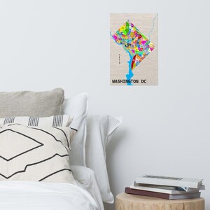 Washington DC Neighborhoods Poster Map - Etsy