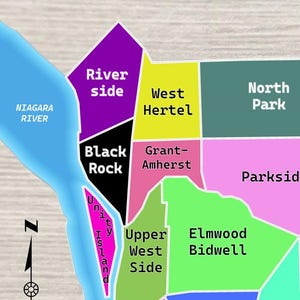 Buffalo Neighborhoods Poster Map - Etsy