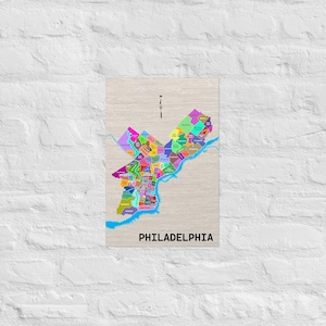 Philadelphia Neighborhoods Poster Map - Etsy