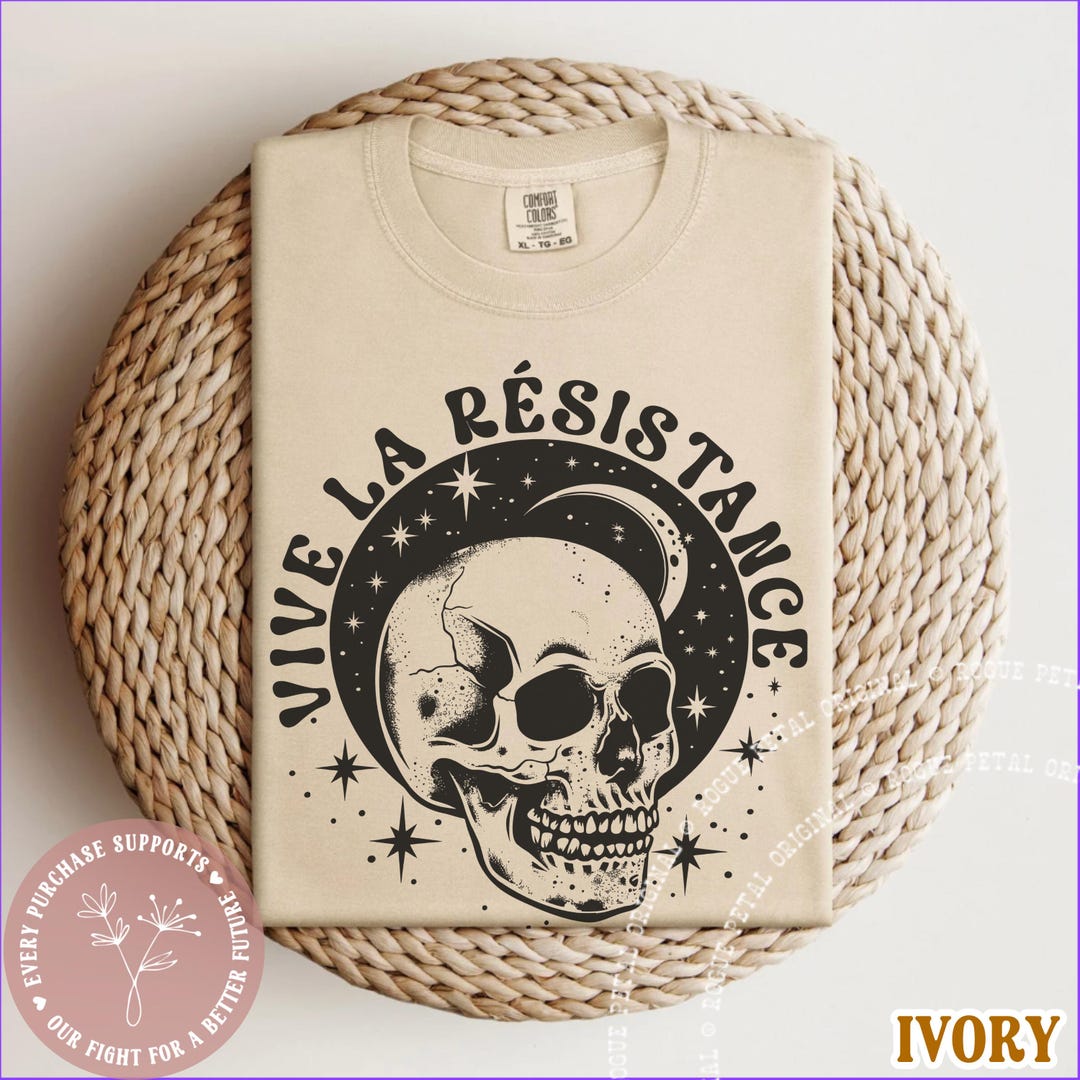 Skull Vive La Resistance Comfort Colors® Resistance Era Vintage FDT ...