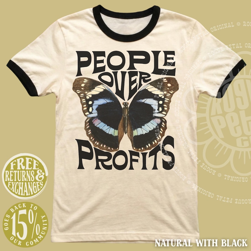 Butterfly Ringer Tee - Etsy