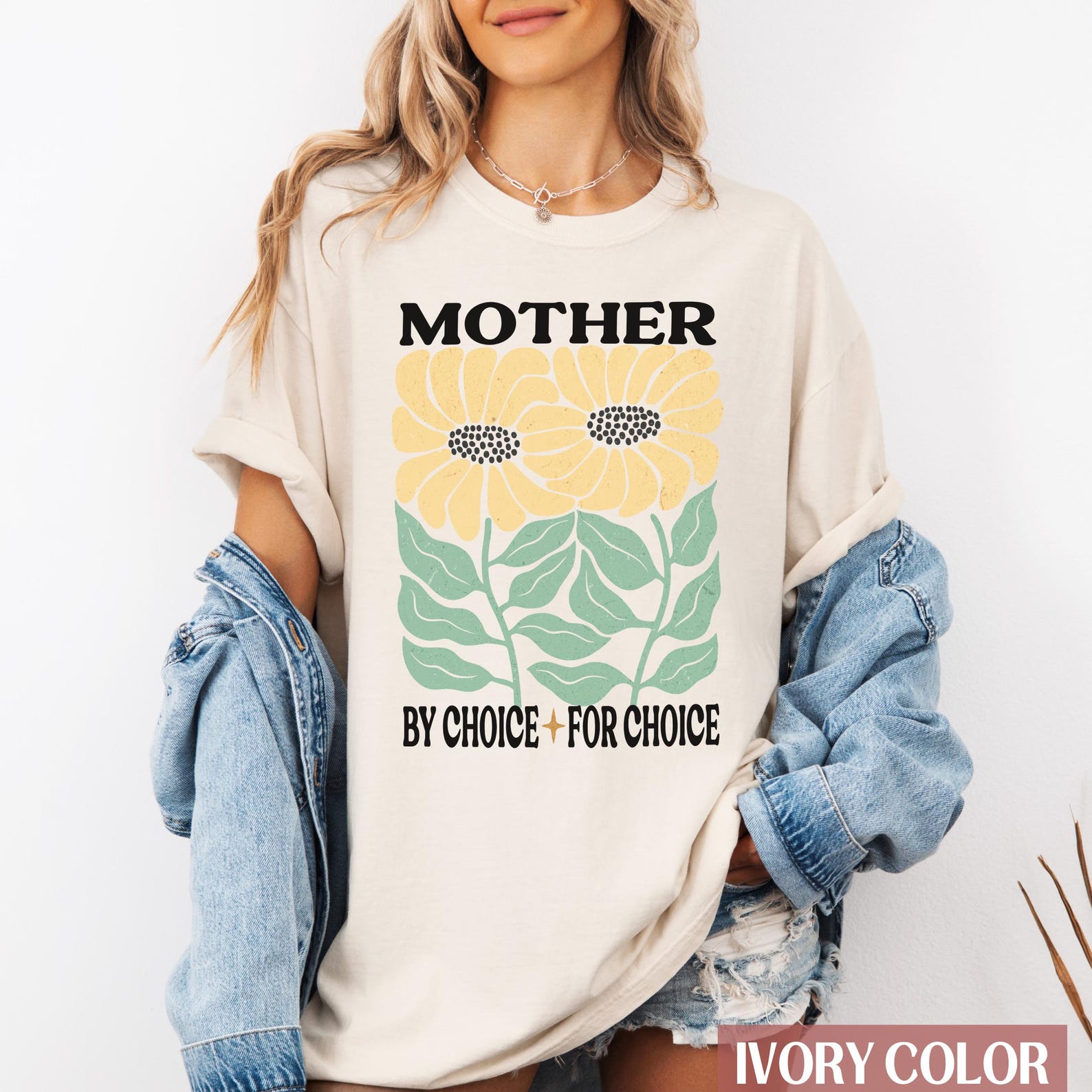 Mother by Choice for Choice Comfort Colors® Feminist Tee Vintage Floral ...