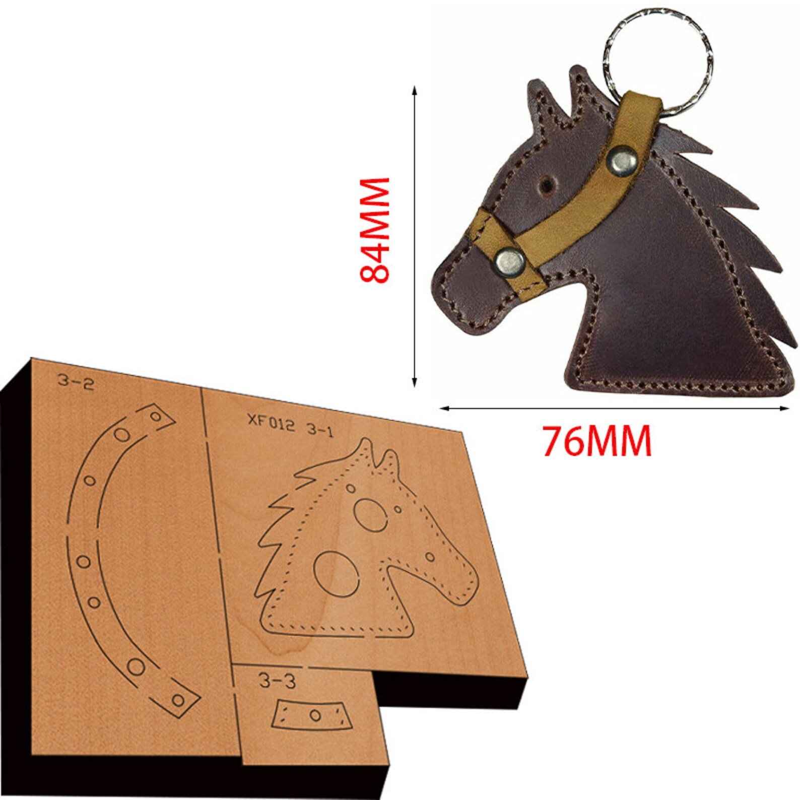 Horse Key Chain Hanger Cutting Die Leather Bag Hanger Cutting Die ...