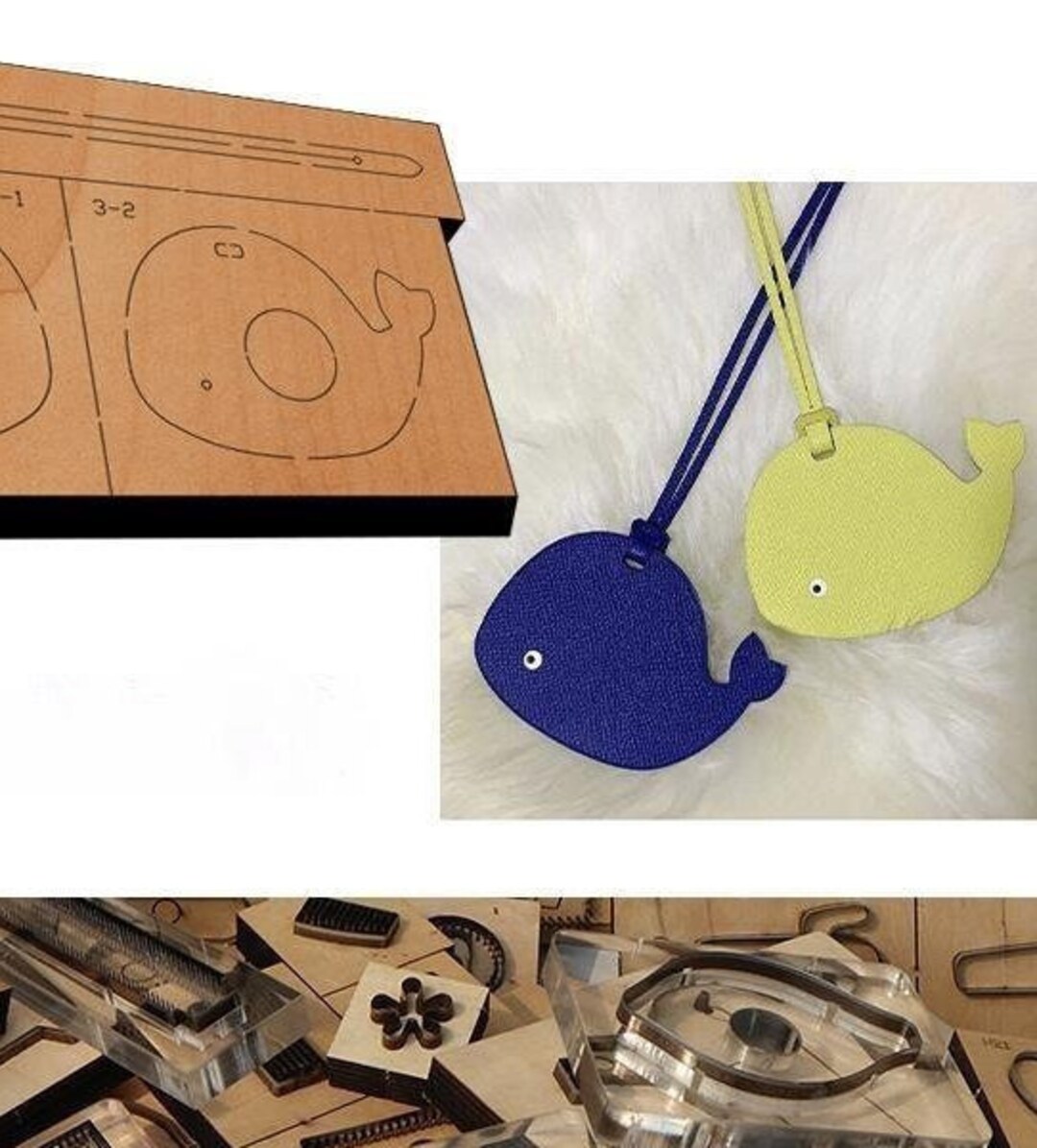 Whale Pendant Leather Cutting Die Cut Mold, Handmade Customization ...