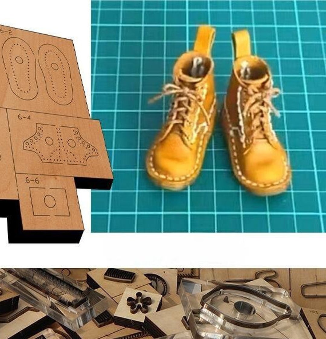Mini Doll Shoes Leather Cutting Die Cut Mold, Handmade Customization ...