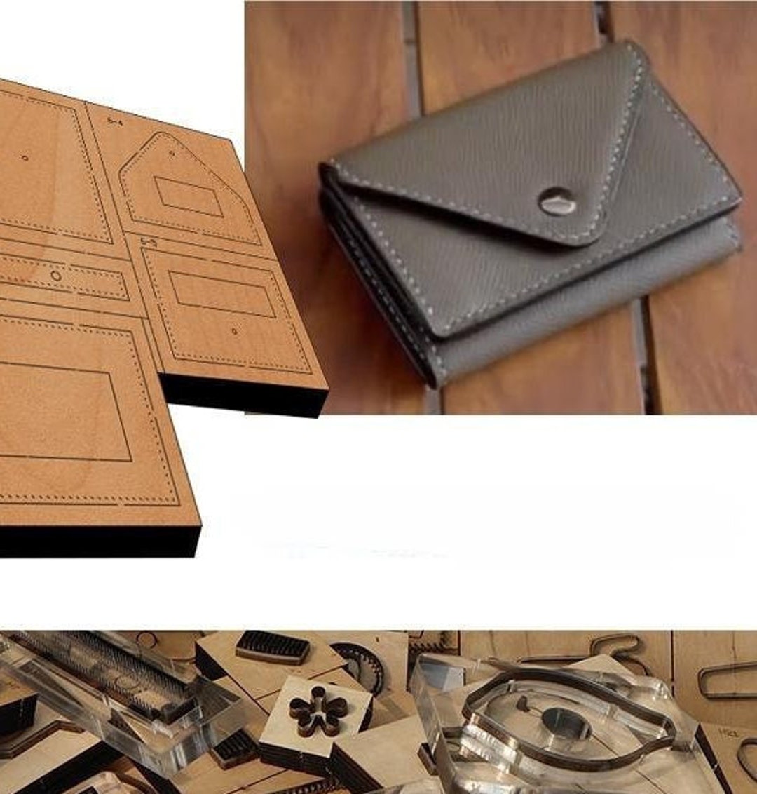 Simple Triple Fold Wallet Leather Cutting Die Cut Mold, Handmade ...