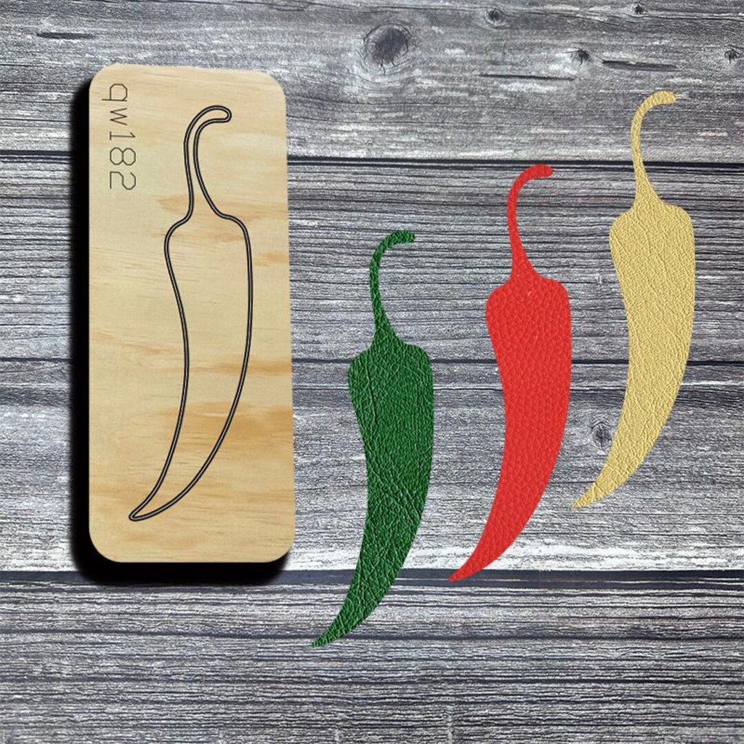Chili Pepper Wooden Cutting Mold Accessories, Paper, and Felt, Suitable ...