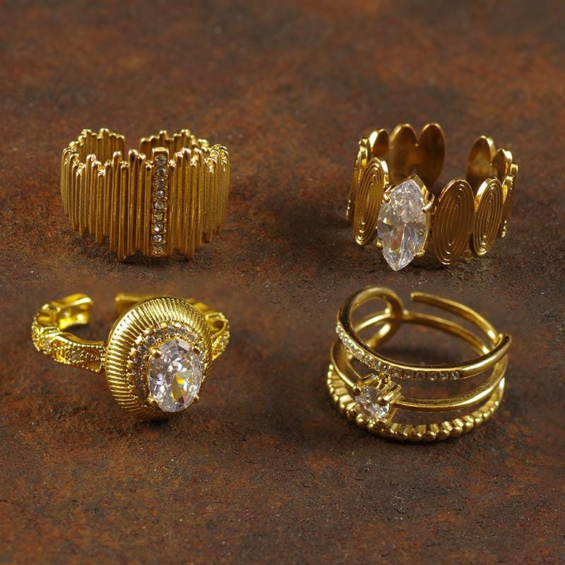 Chunky Gold Ring - Etsy