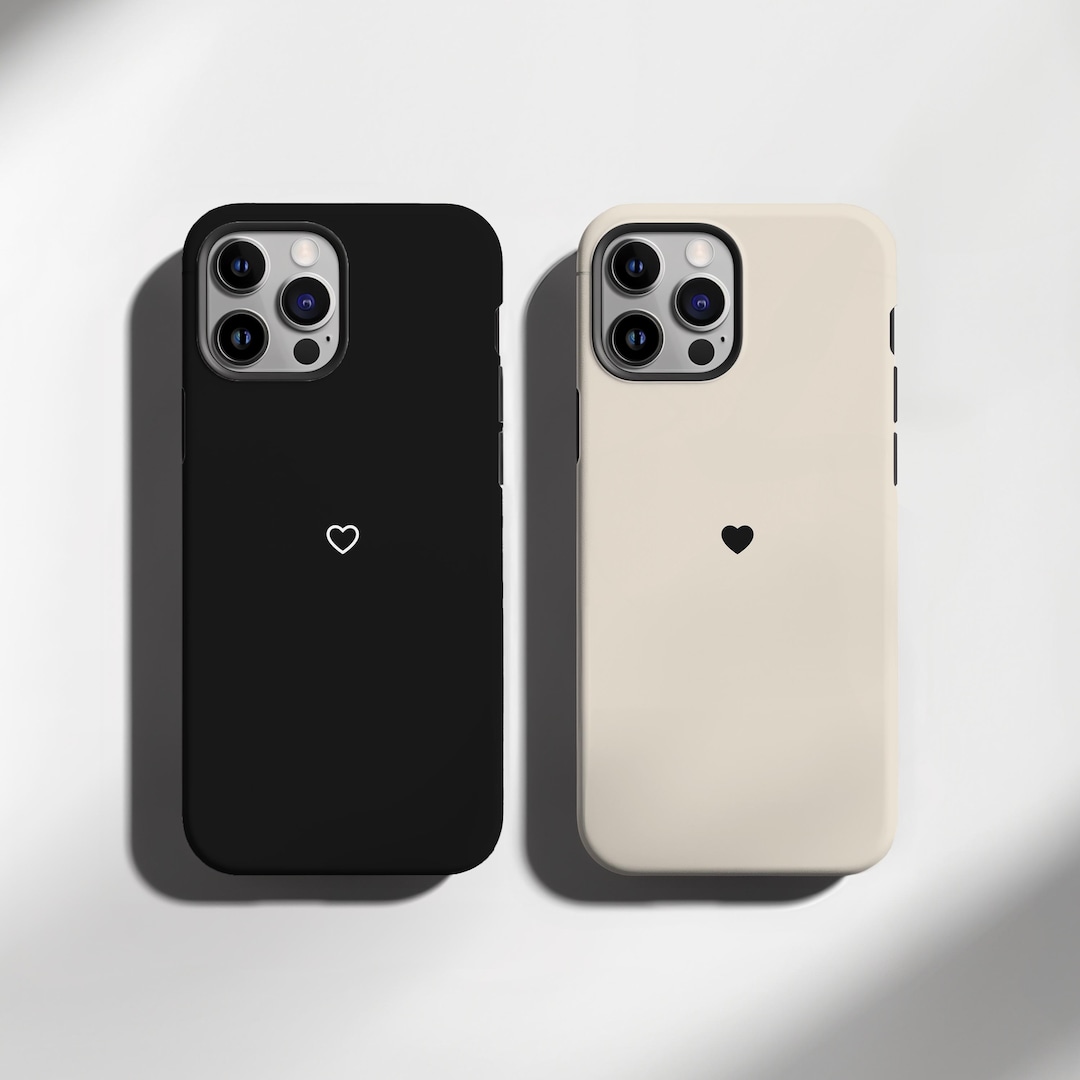 Matching Couples Phone Case, Minimalist Heart Phone Case for iPhone 17 ...