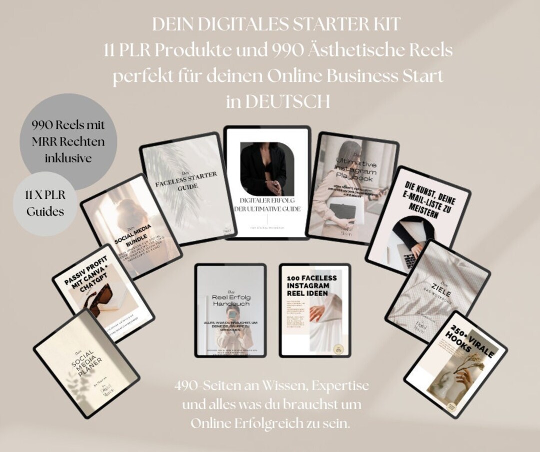 Digital Starter Kit for Digital Marketing 11 PLR Products With 990 ...
