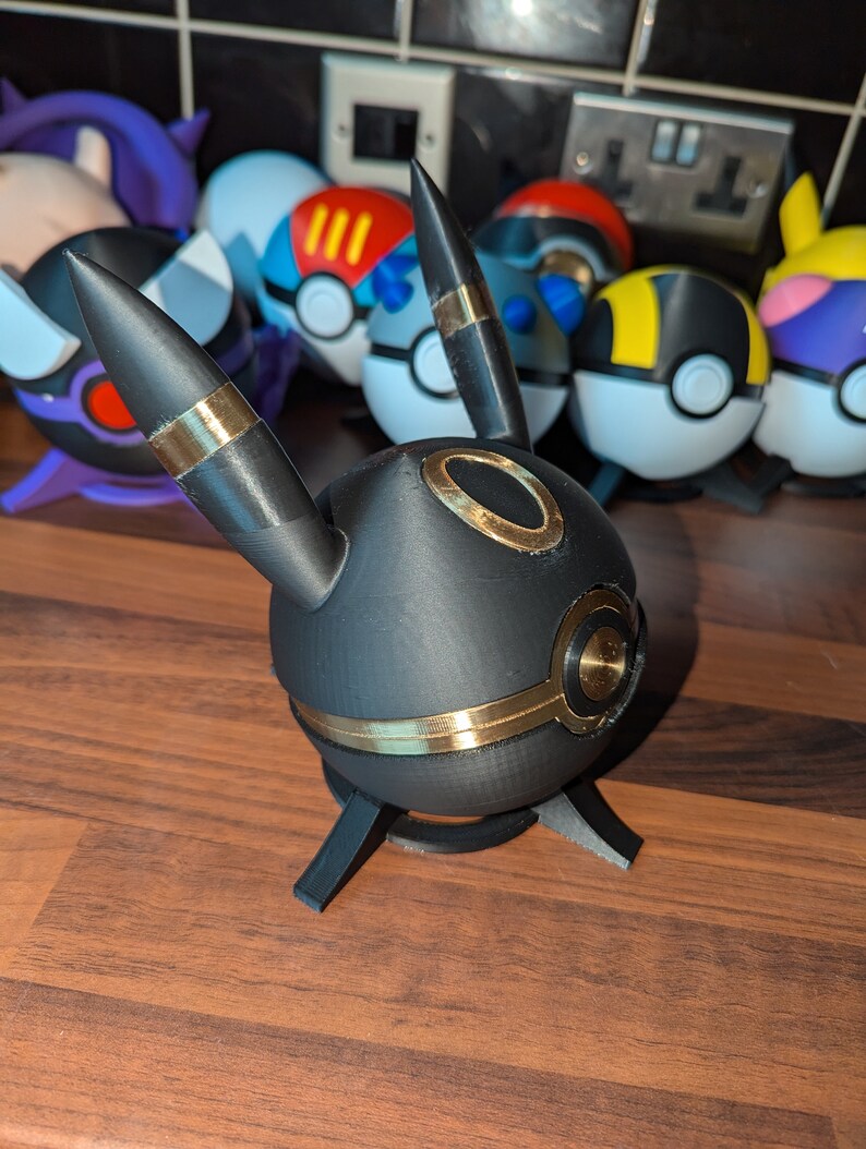Umbreon Pokeball Pokemon Working Button and Hinge. - Etsy