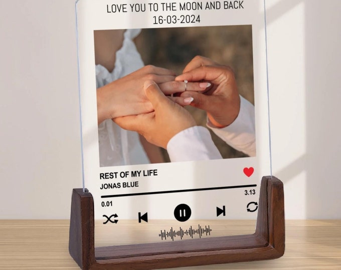 Personalized Photo Song Acrylic Plaque Decor, Christmas Gift ...