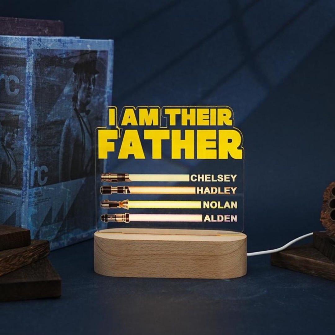 I Am Their Father Light Personalized Gifts for Dad From Wife, Night ...