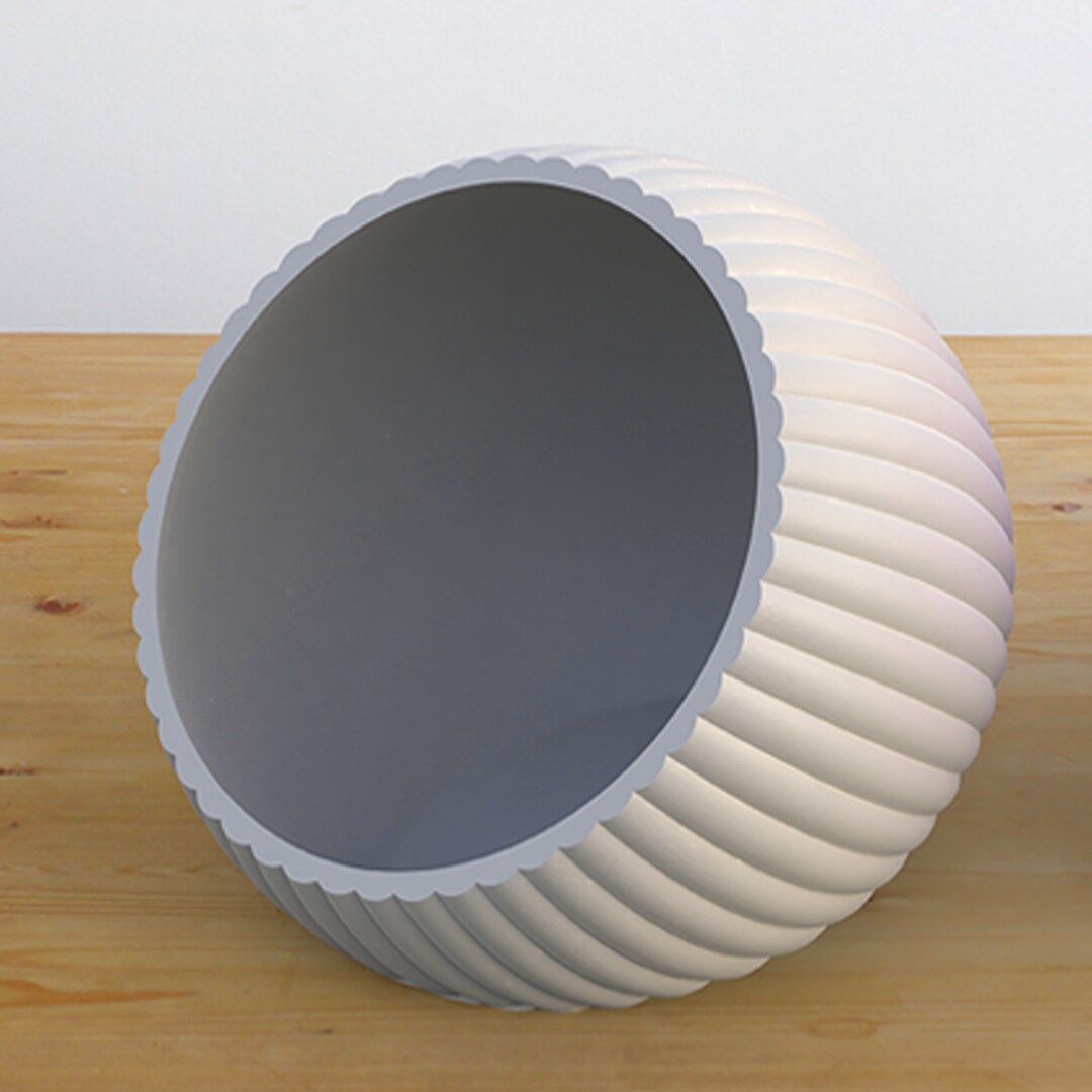 Fino 3D Printed Tilted Sphere Planter Modern Indoor Pot for Cascading ...