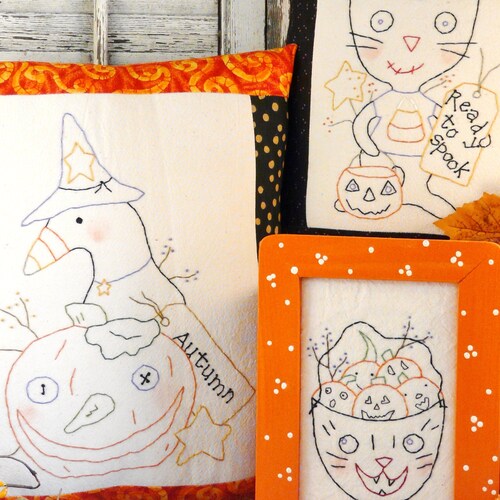 Spooktacular Stitcheries PATTERN PDF Halloween Primitive - Etsy