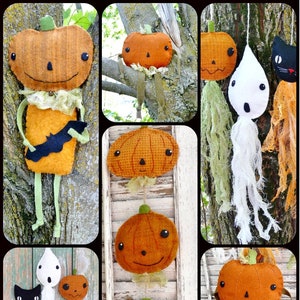 Vintage Halloween Party Wool Pattern PDF - 6 Projects in One - Decor ...