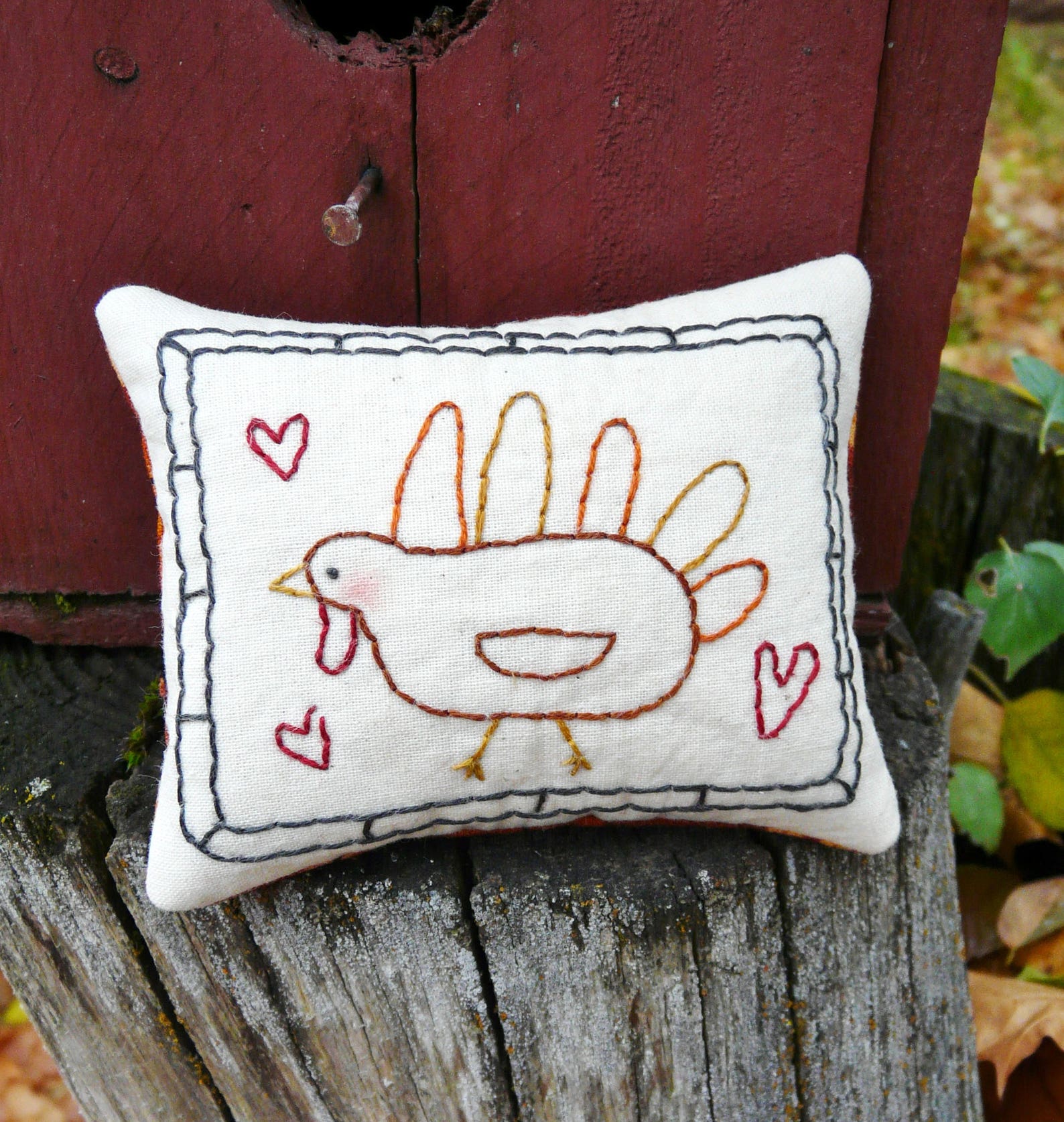 Give Thanks Ornaments Embroidery Pattern PDF Turkey Prim - Etsy