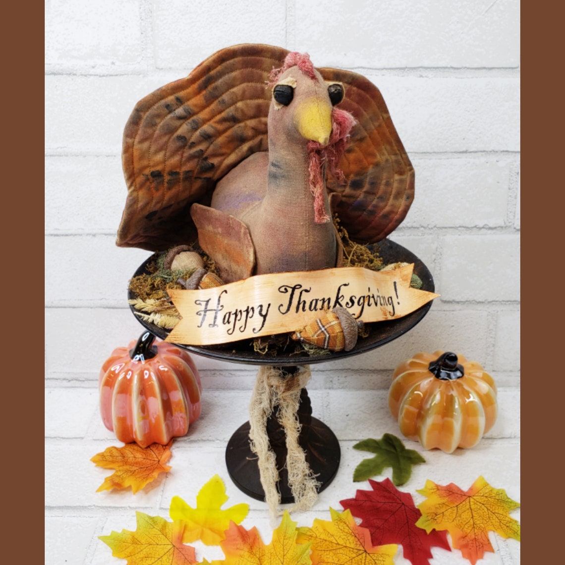 Thanksgiving Turkey PDF Pattern Doll Primitive Grubby Banner - Etsy