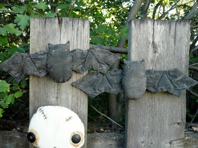 Prim Halloween Bat Skull Pattern PDF - Spooky Easy Skeleton Scary ...