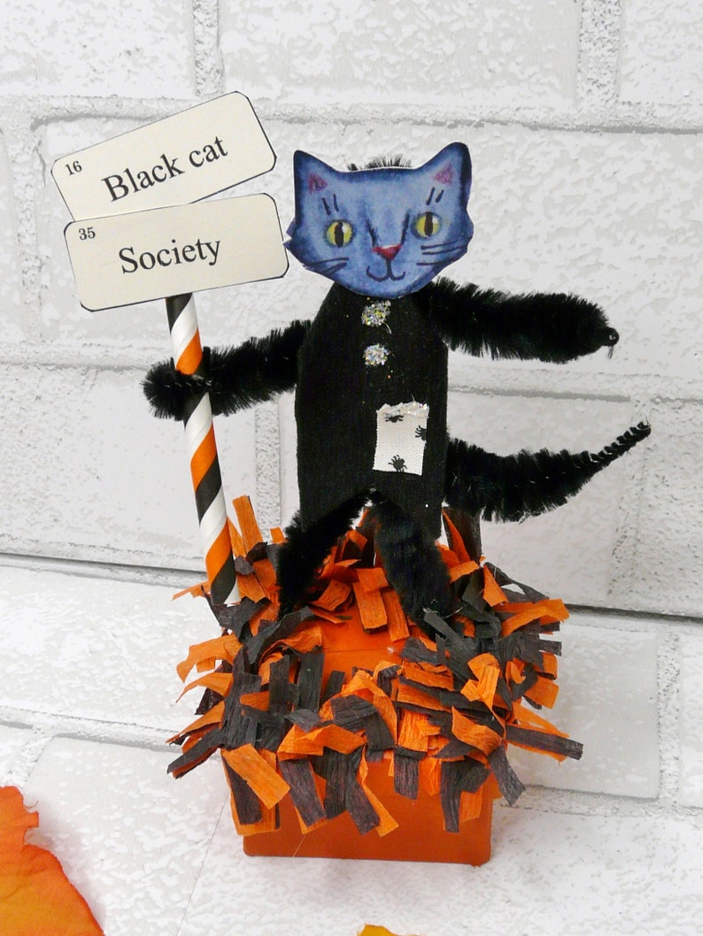 Halloween Chenille Stem Doll Ornies Pattern PDF - Ornaments Monsters ...