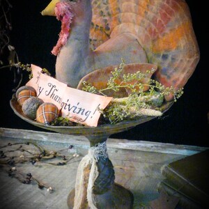 Thanksgiving Turkey PDF Pattern - Doll Primitive Grubby Banner Acorns ...