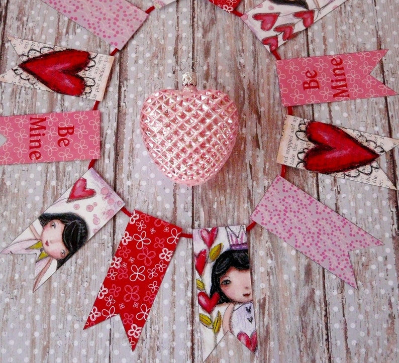 Be Mine Valentine Banner PDF Printable Digital College Sheet - Etsy