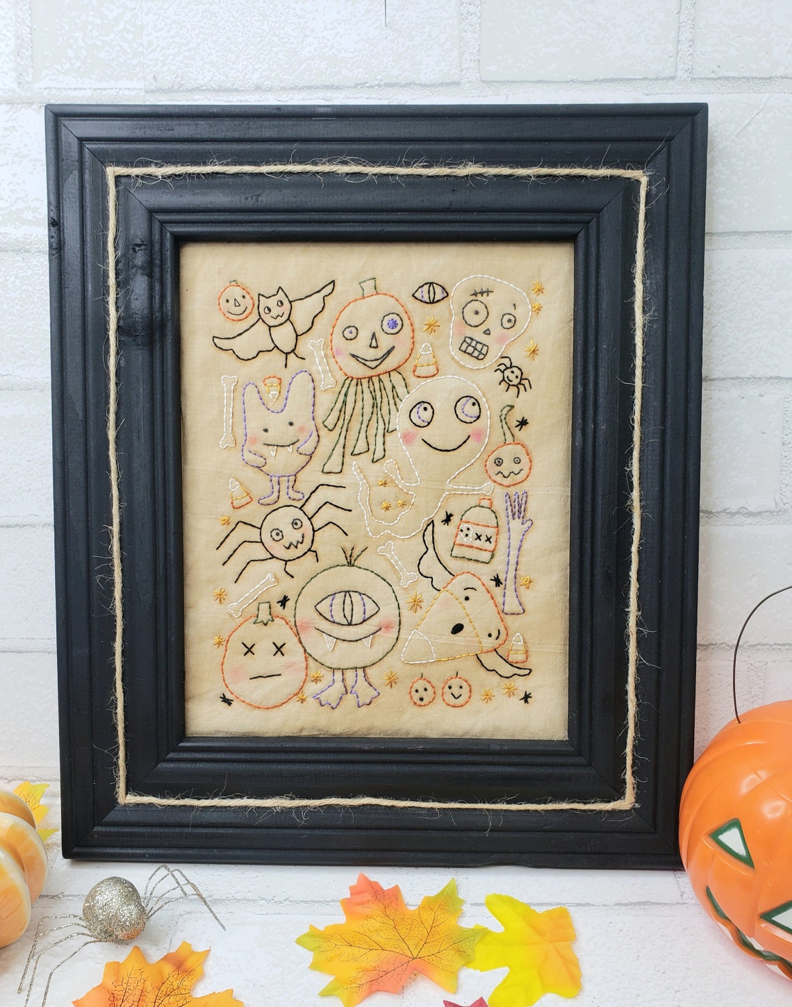 Halloween Hob Goblin Embroidery Pattern PDF - Stitchery Candy Corn - Etsy
