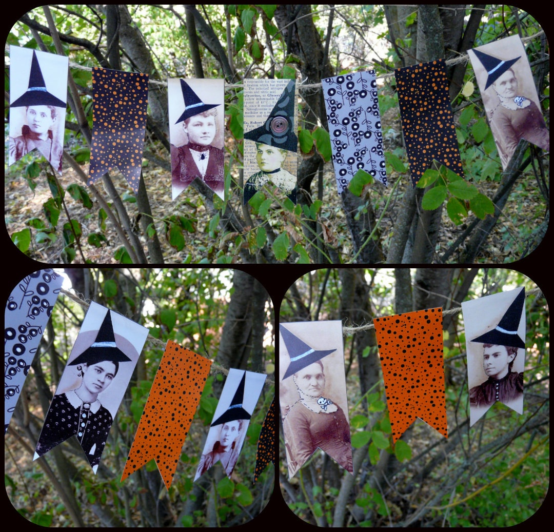 Halloween Witch Banner PDF Printable- Digital College Sheet ...