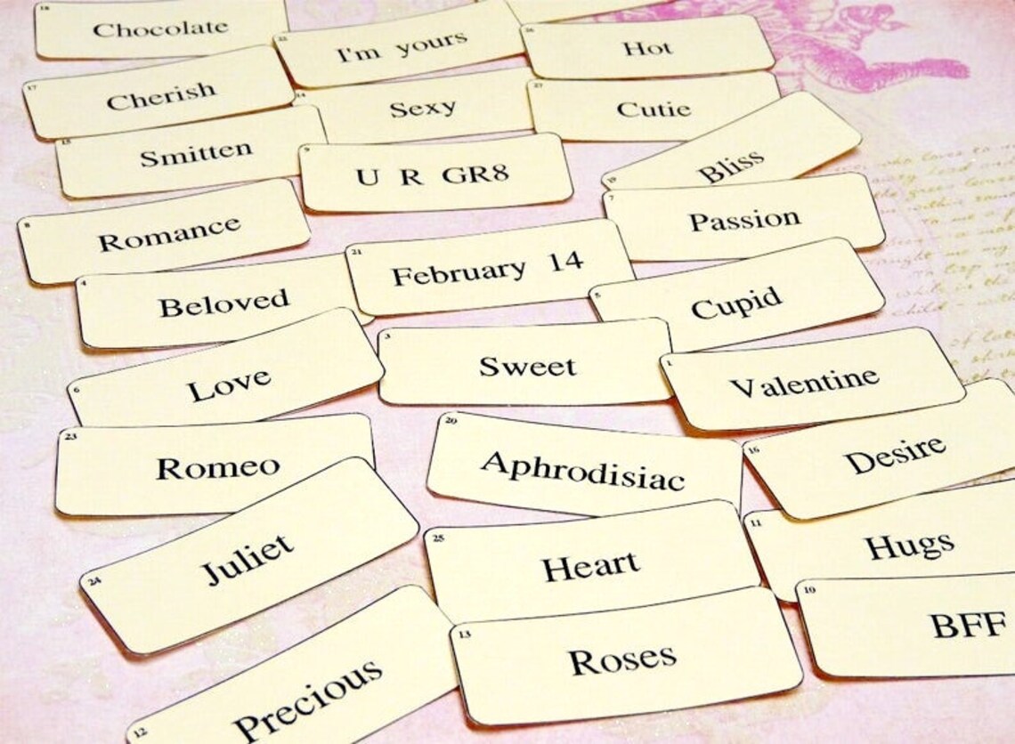 Preemie Mini Valentine Love Flash Cards PDF - Paper Labels Altered Art ...