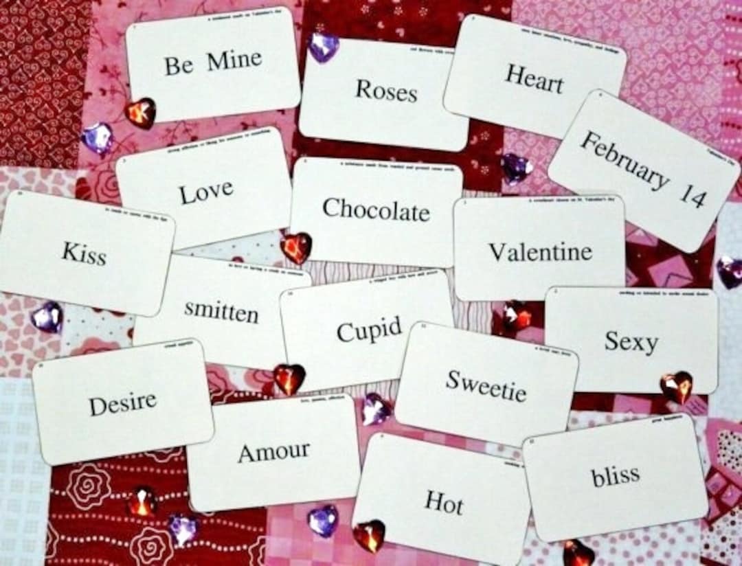 Valentine Flash Cards PDF - Vintage Like 16 Altered Art Party ...