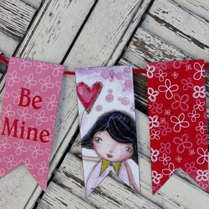 Be Mine Valentine Banner PDF Printable Digital College Sheet Girls - Etsy