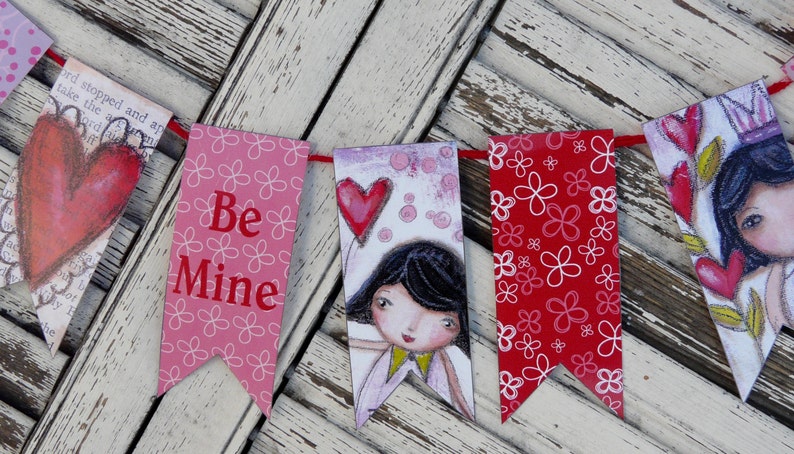 Be Mine Valentine Banner PDF Printable Digital College Sheet - Etsy
