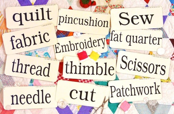 12 Large Sewing Quilt Embroidery Flash Cards PDF Vintage - Etsy