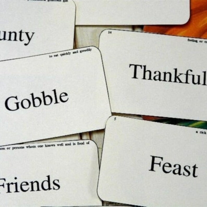 THANKSGIVING FLASH Cards PDF - Vintage Like 16 Altered Scrapbooking ...