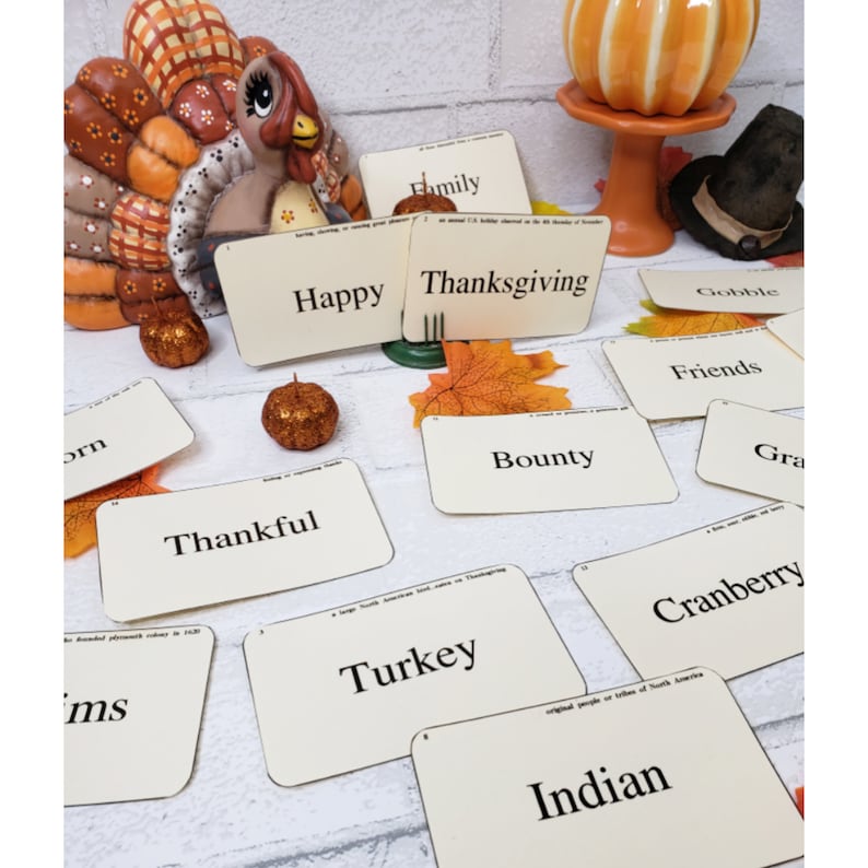 THANKSGIVING FLASH Cards PDF Vintage Like 16 Altered - Etsy