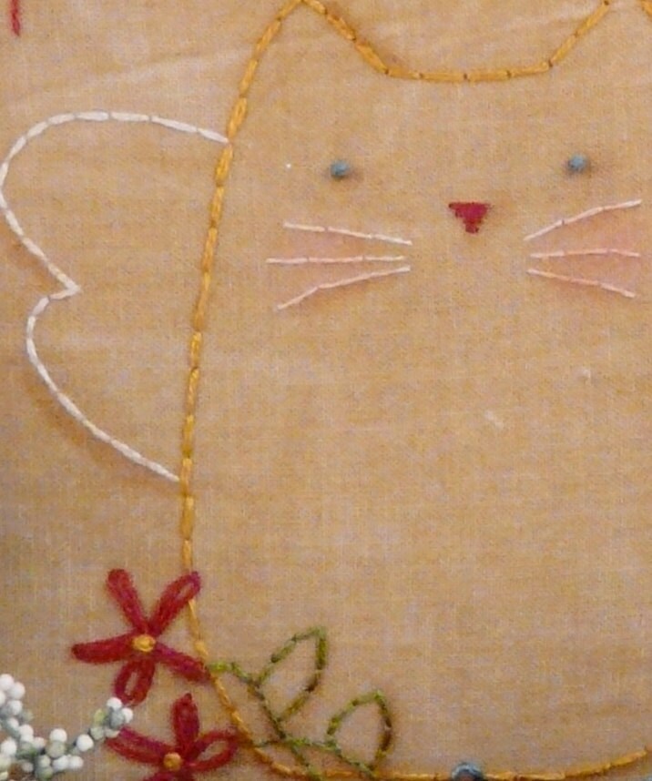 Always Do Right Cat Angel Embroidery Pattern PDF - Kitty Flowers - Etsy