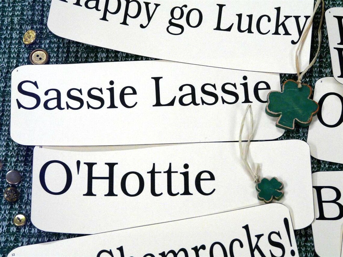 12 Large St. Patrick's Day Flash Cards PDF - Vintage Like Altered Art ...