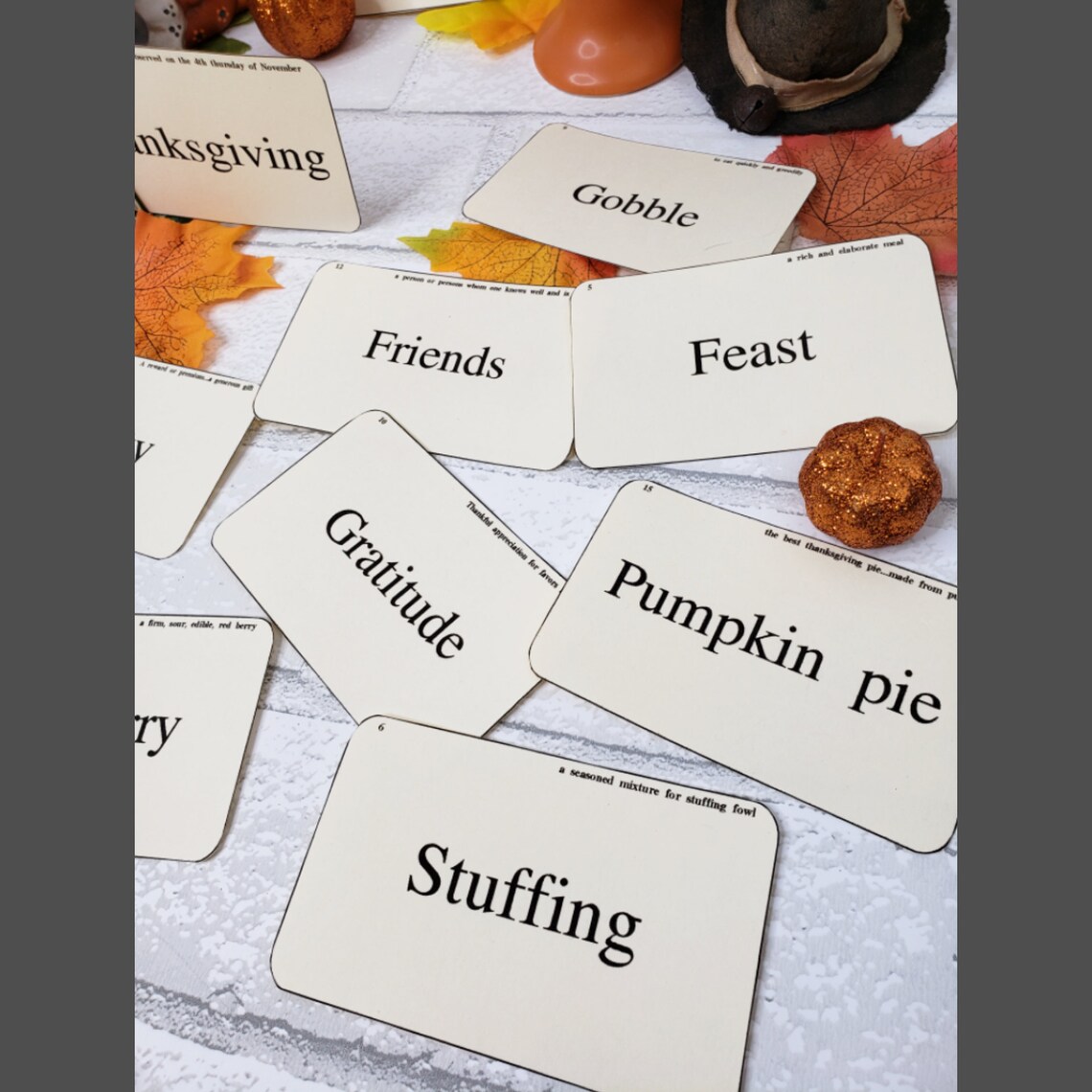 THANKSGIVING FLASH Cards PDF Vintage Like 16 Altered - Etsy