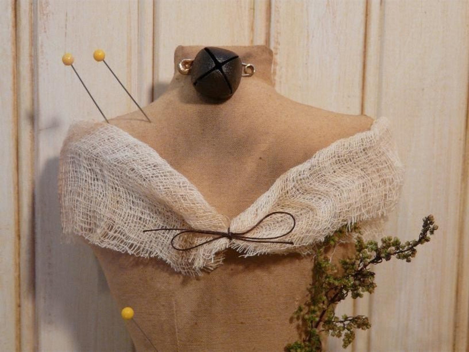 Mannequin Dress Form PDF Pattern - Pincushion Pin Keep Primitive ...