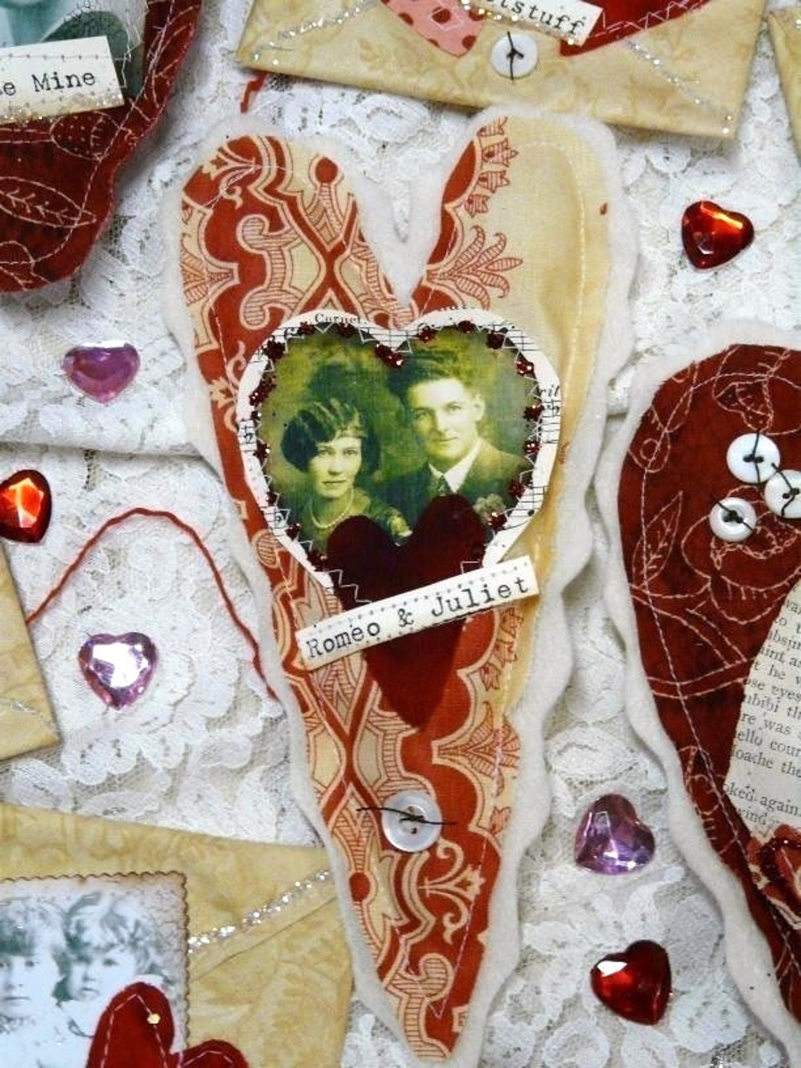 Primitive Valentine Hearts Envelope Pattern Pdf - Old Photos Altered ...