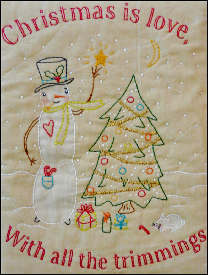 Christmas is LOVE embroidery pattern PDF quilt design | Etsy