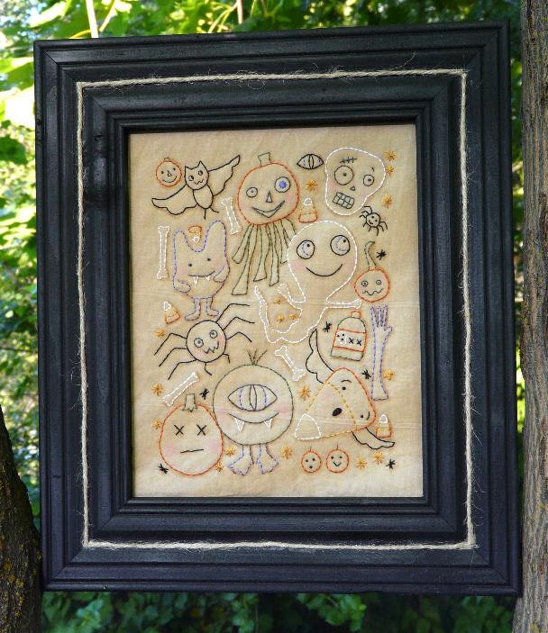 Halloween Hob Goblin Embroidery Pattern PDF - Stitchery Candy Corn - Etsy