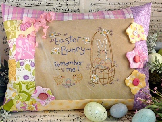 Easter Bunny Remember Me Embroidery PDF Pattern Stitchery - Etsy