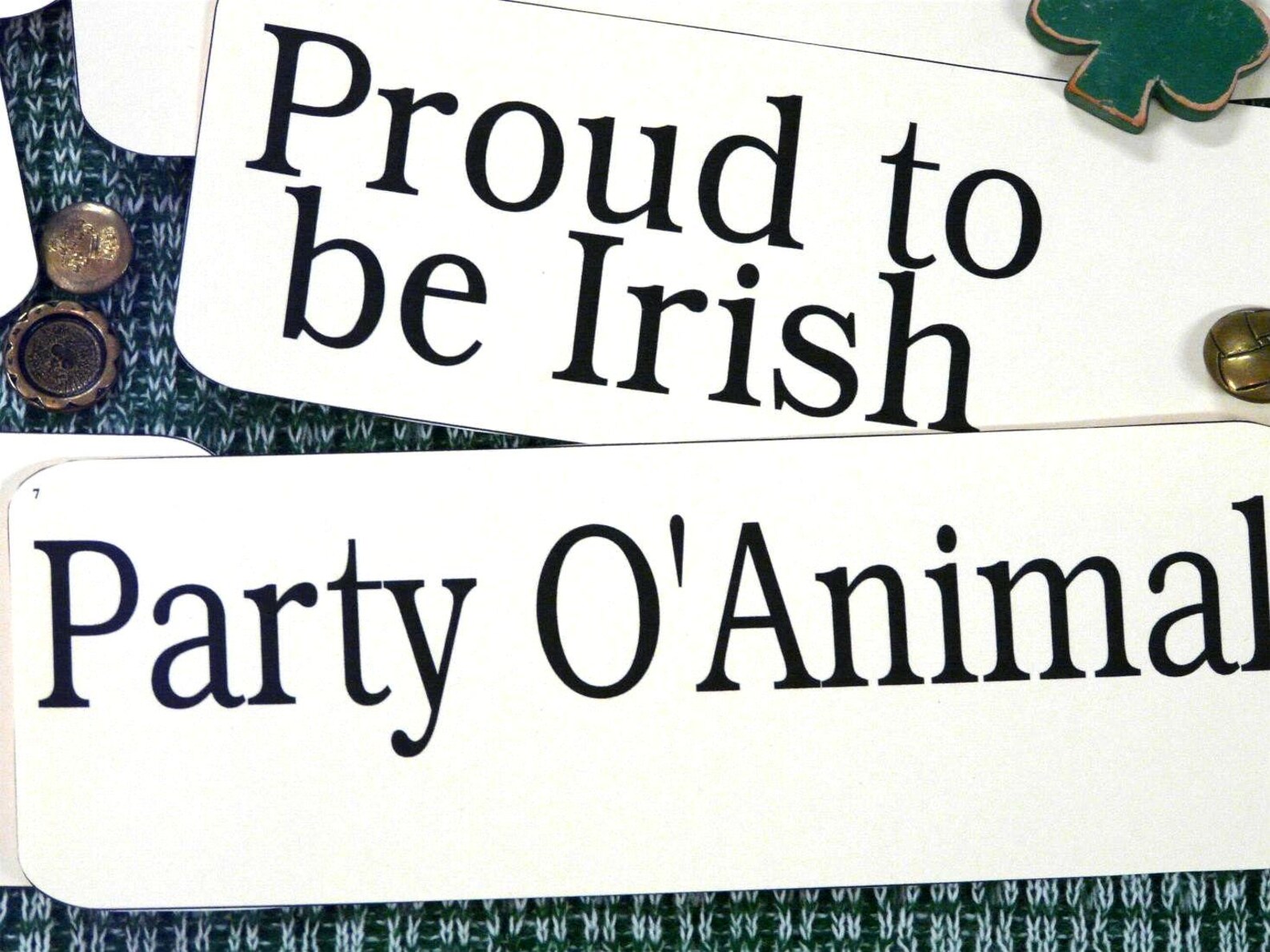 12 Large St. Patrick's Day Flash Cards PDF - Vintage Like Altered Art ...