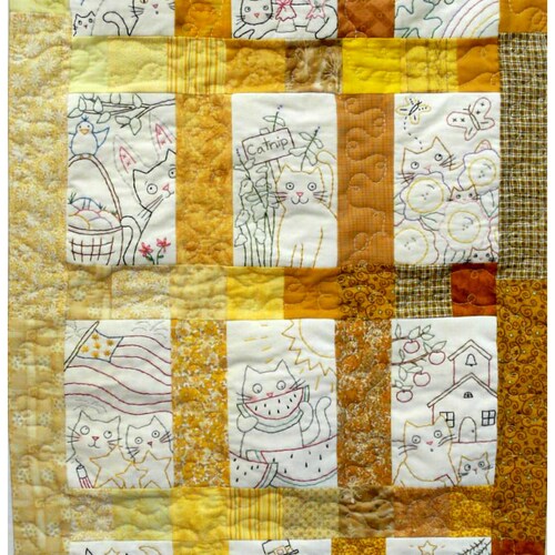 12 Month Kitty Cat Quilt PDF Pattern Embroidery Designs | Etsy